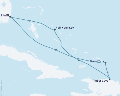 Carnival Caribbean Cruise Map
